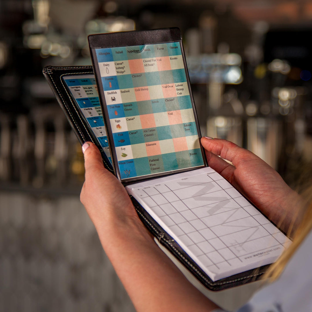 Customizable Restaurant Cheat Sheet for Server Books | Waiter Wallet